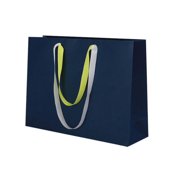 Large paper shopping bag with ribbon