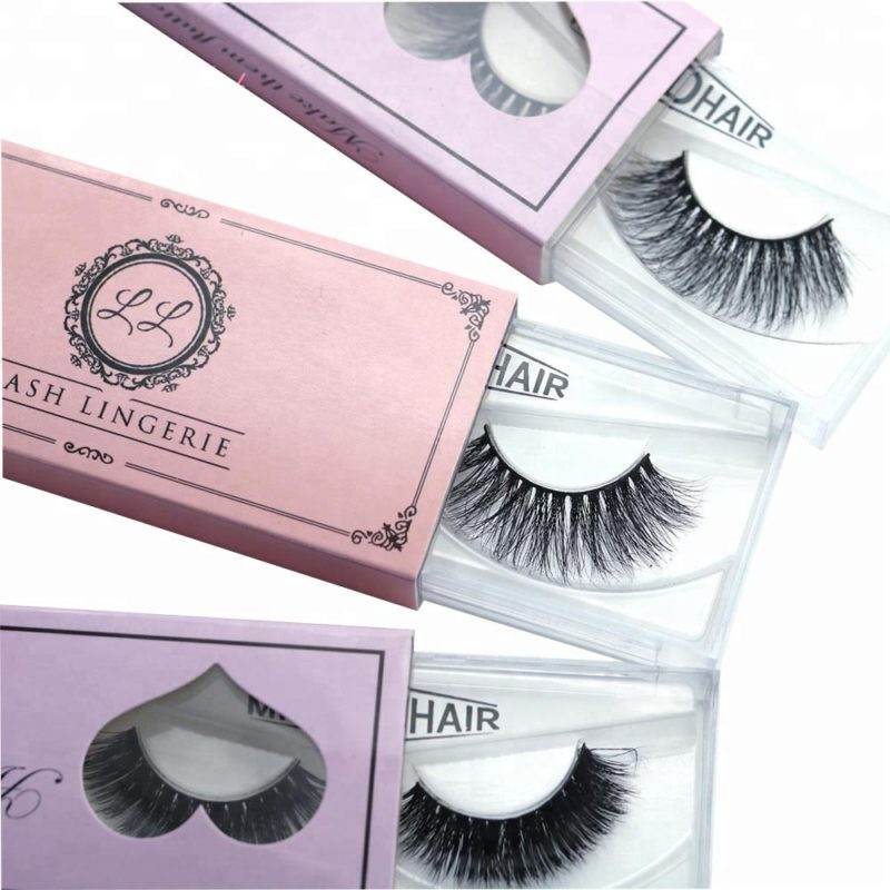 Eyelash cardboard paper box with PVC window