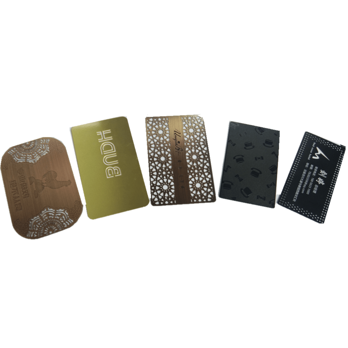 Custom foiling Gold PVC Business Cards