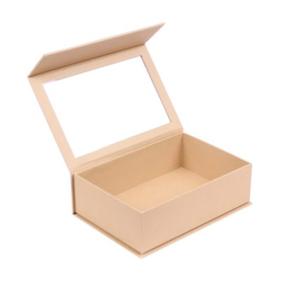 book shape box with PVC window box