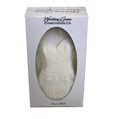 Elegant wedding dress packaging box with PVC window