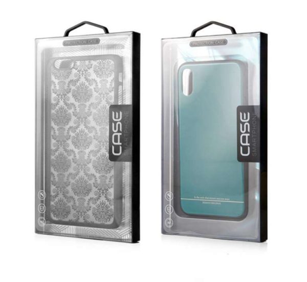Cell mobile phone case packaging clear plastic printed PVC box